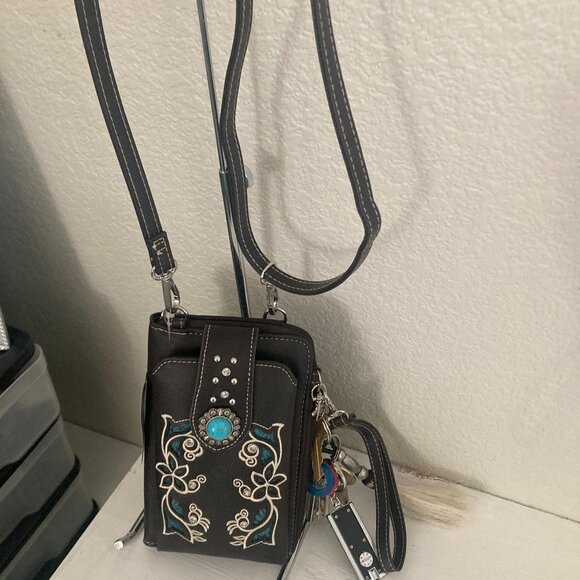 Cowgirl Trendy | Bags | Western Concho Phone Wallet With Strap | Poshmark